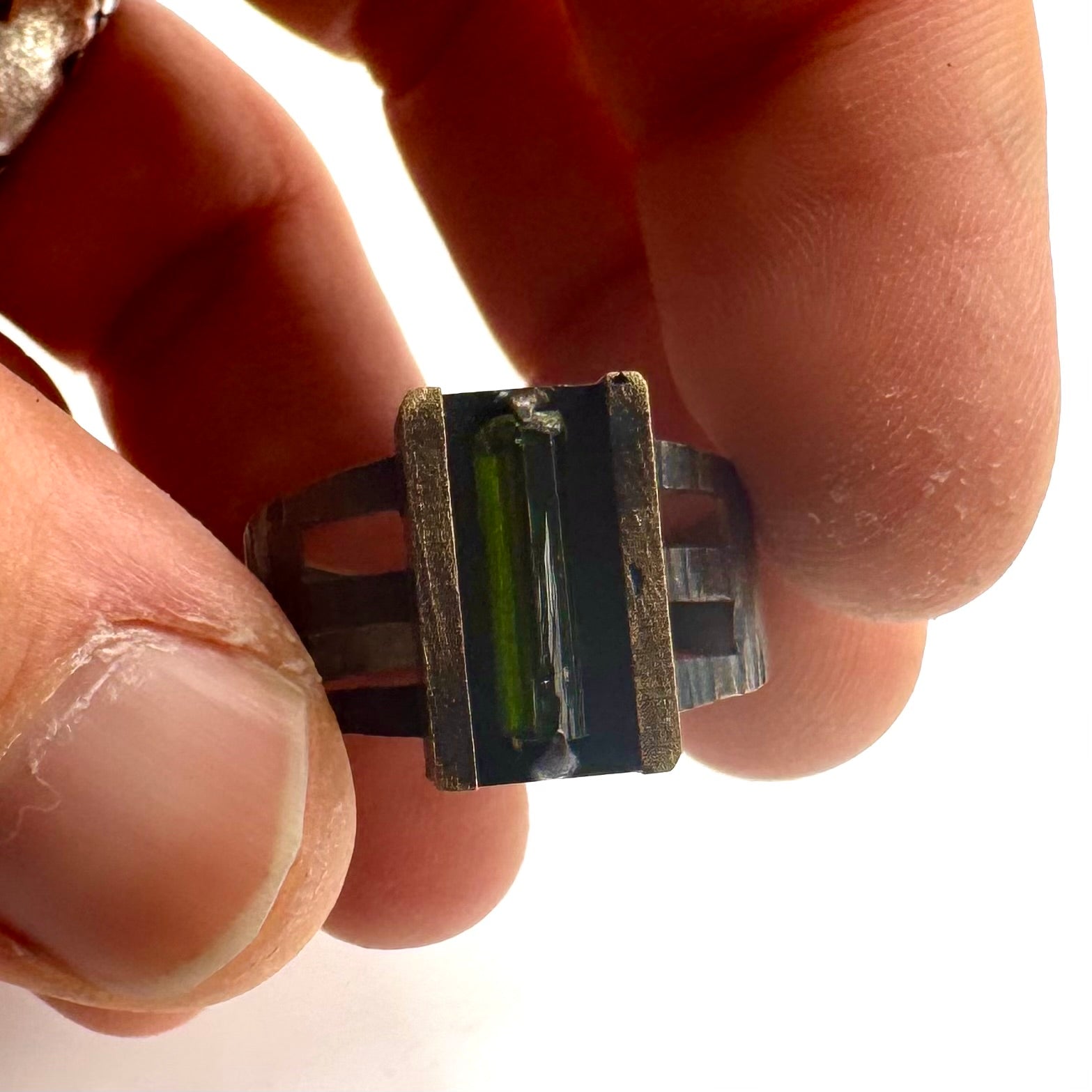 Explorer’s Ring with Tourmaline in Bronze – Julian The 2nd